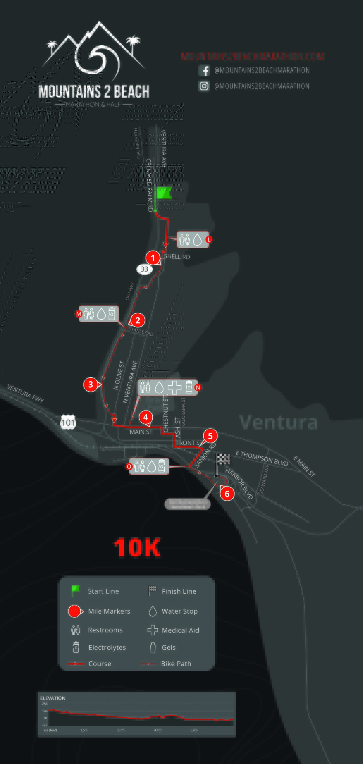 10K - Mountains 2 Beach Marathon - Your SoCal BQ!!